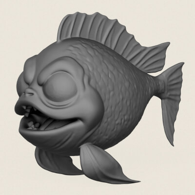 Fish 01 Print Ready 3D Model by creativegameshop