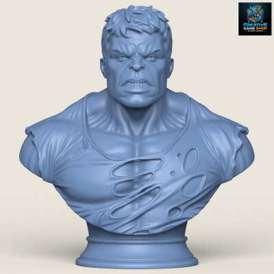 Incredible Hulk Bust - 3D Model by creativegameshop