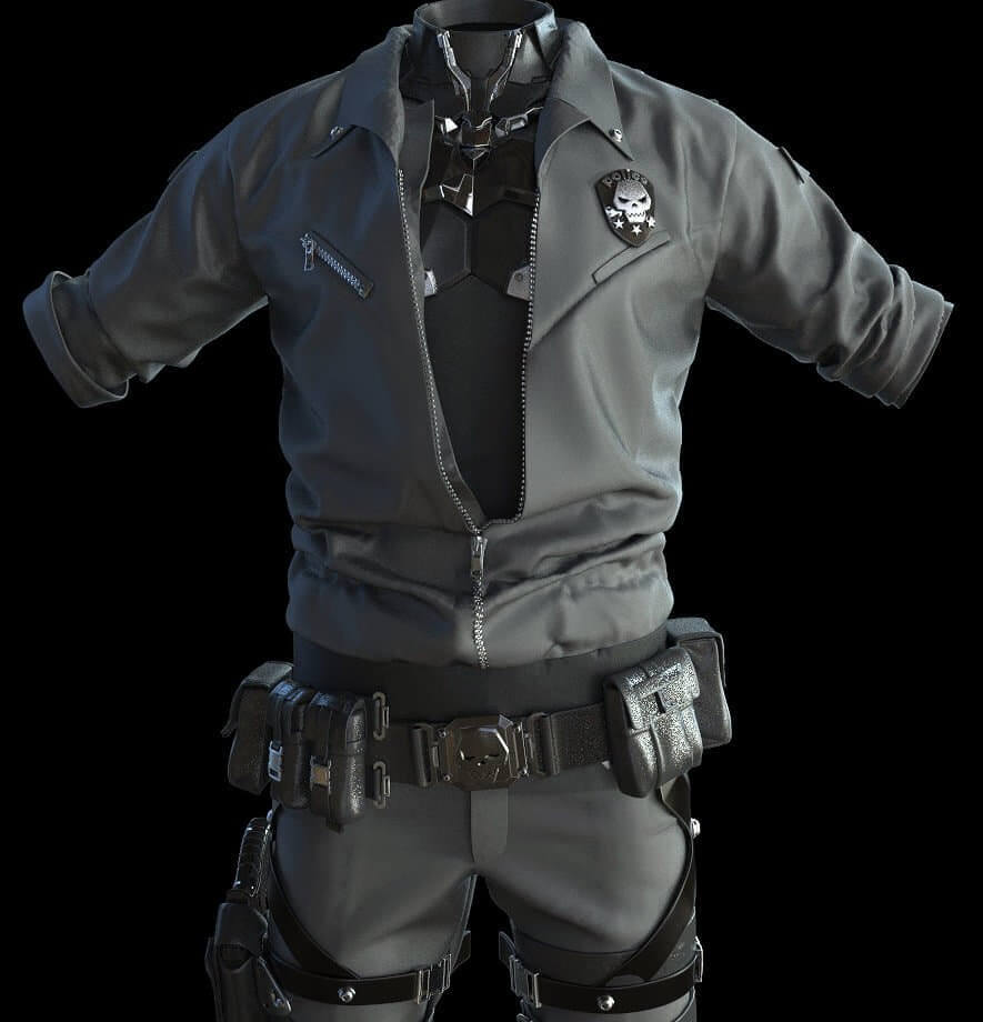Police Uniform - 3D Model by Creativity Studio