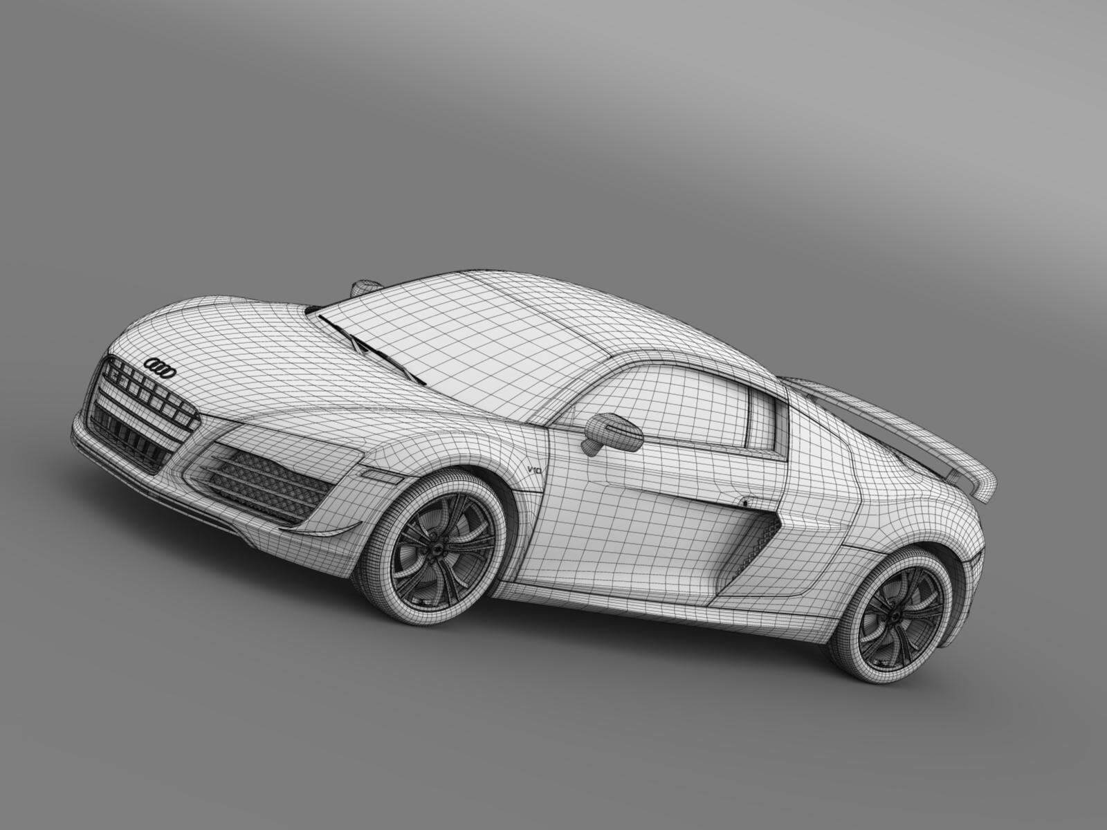 Audi R8 Competition 2015 - 3D Model by Creator 3D