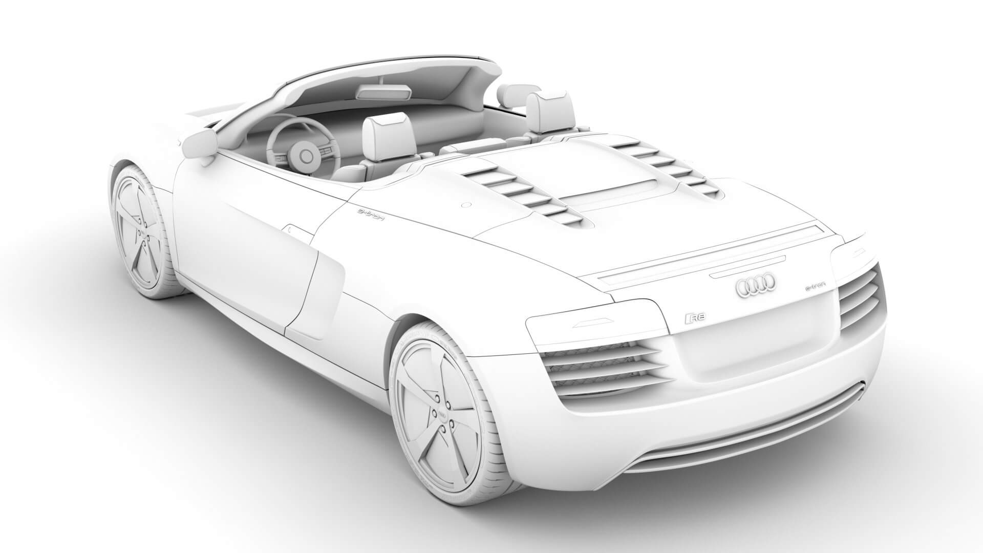 Audi R8 E Tron Spyder 2016 - 3D Model by Creator 3D