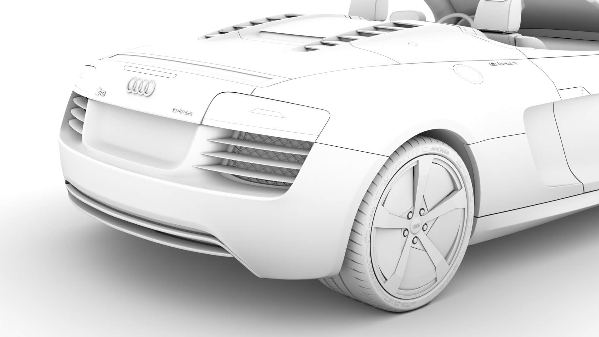 Audi R8 E Tron Spyder 2016 - 3D Model by Creator 3D