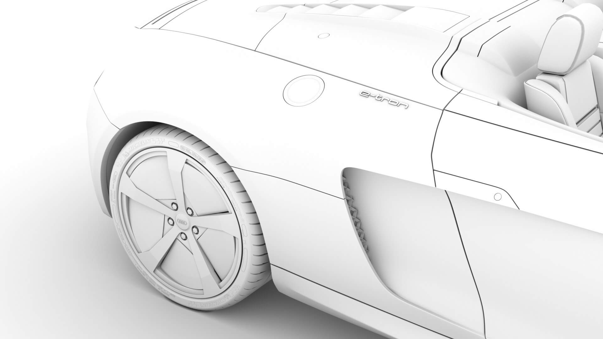 Audi R8 E Tron Spyder 2016 - 3D Model by Creator 3D