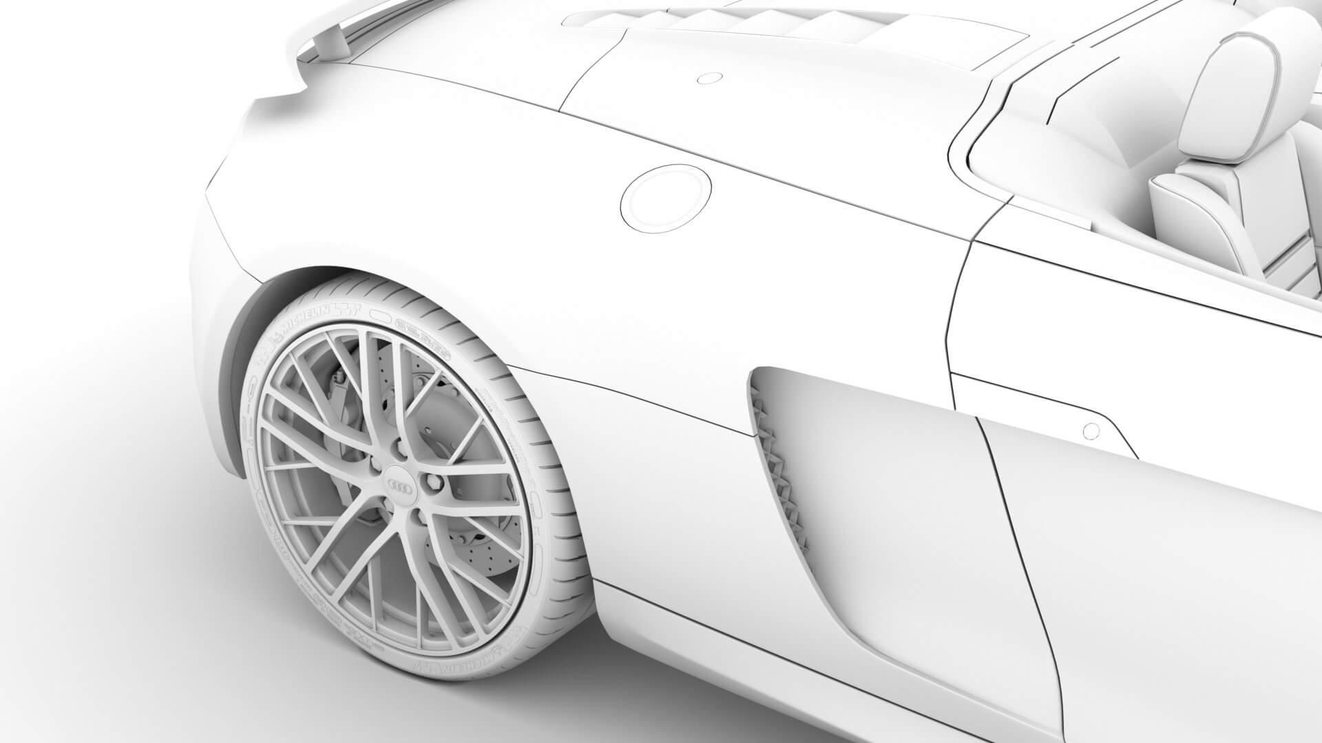 Audi R8 LMX Spyder 2016 - 3D Model by Creator 3D