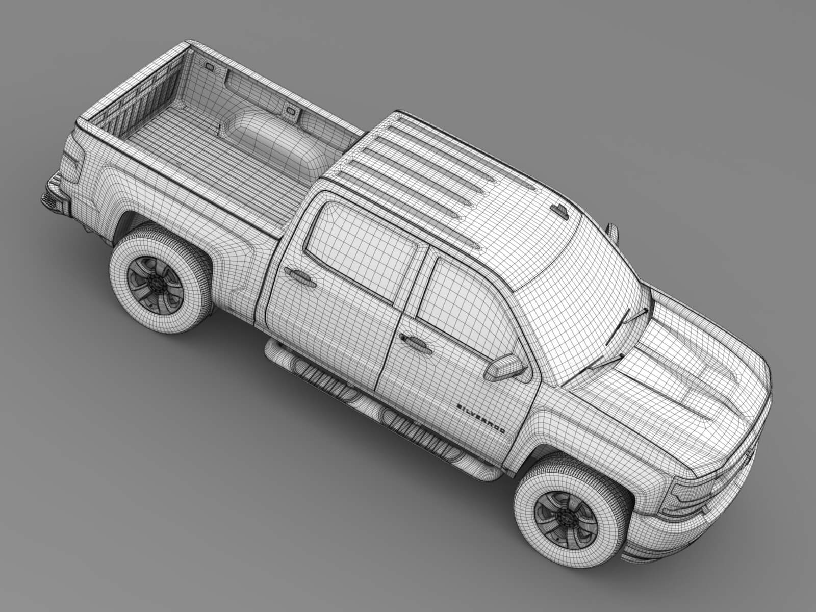 Chevrolet Silverado LS Crew Cab Short Box 2016 - 3D Model by Creator 3D