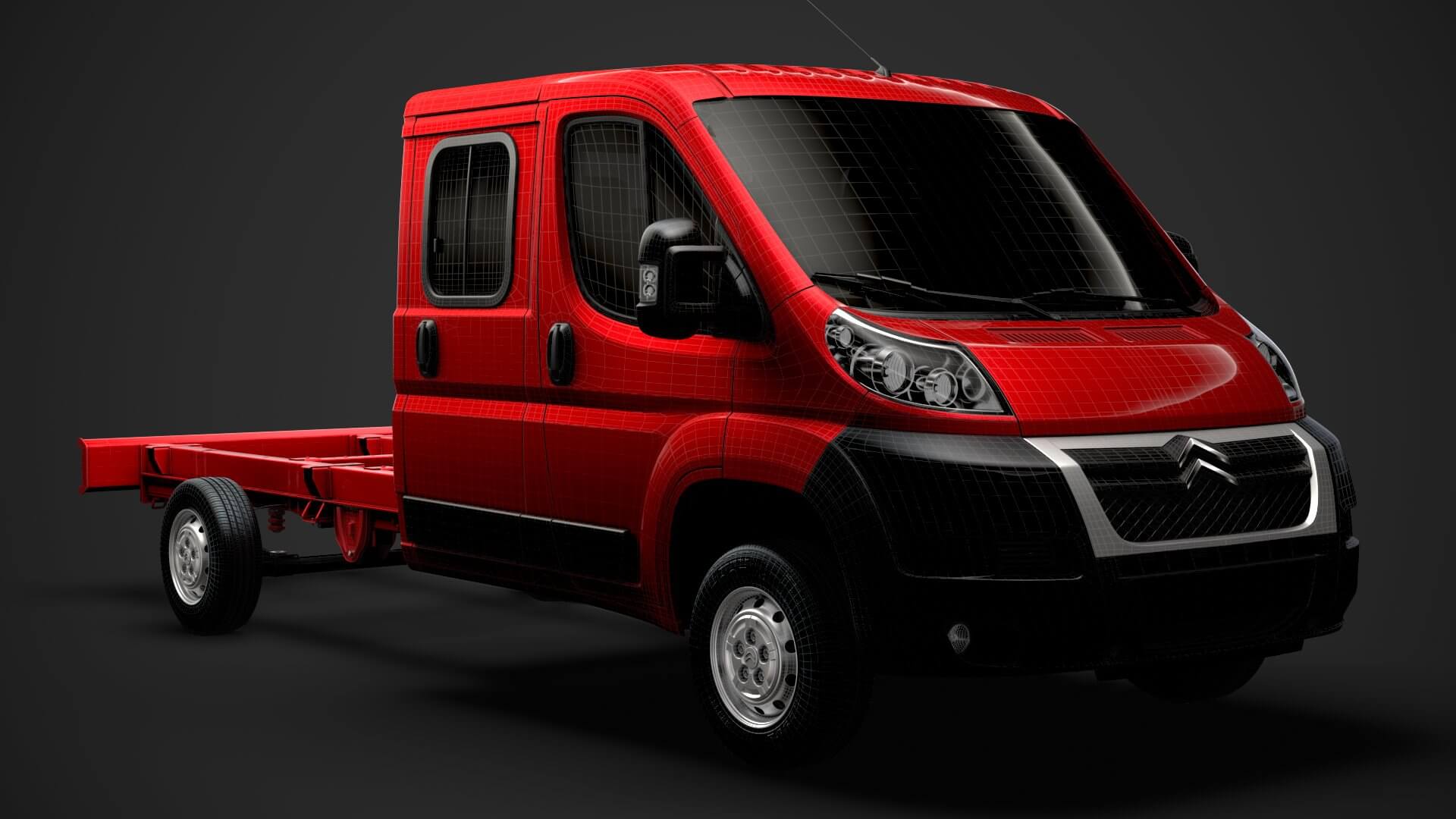 Citroen Jumper Relay Chassis Truck Crew Cab 4035XL WB 2014 - 3D Model ...