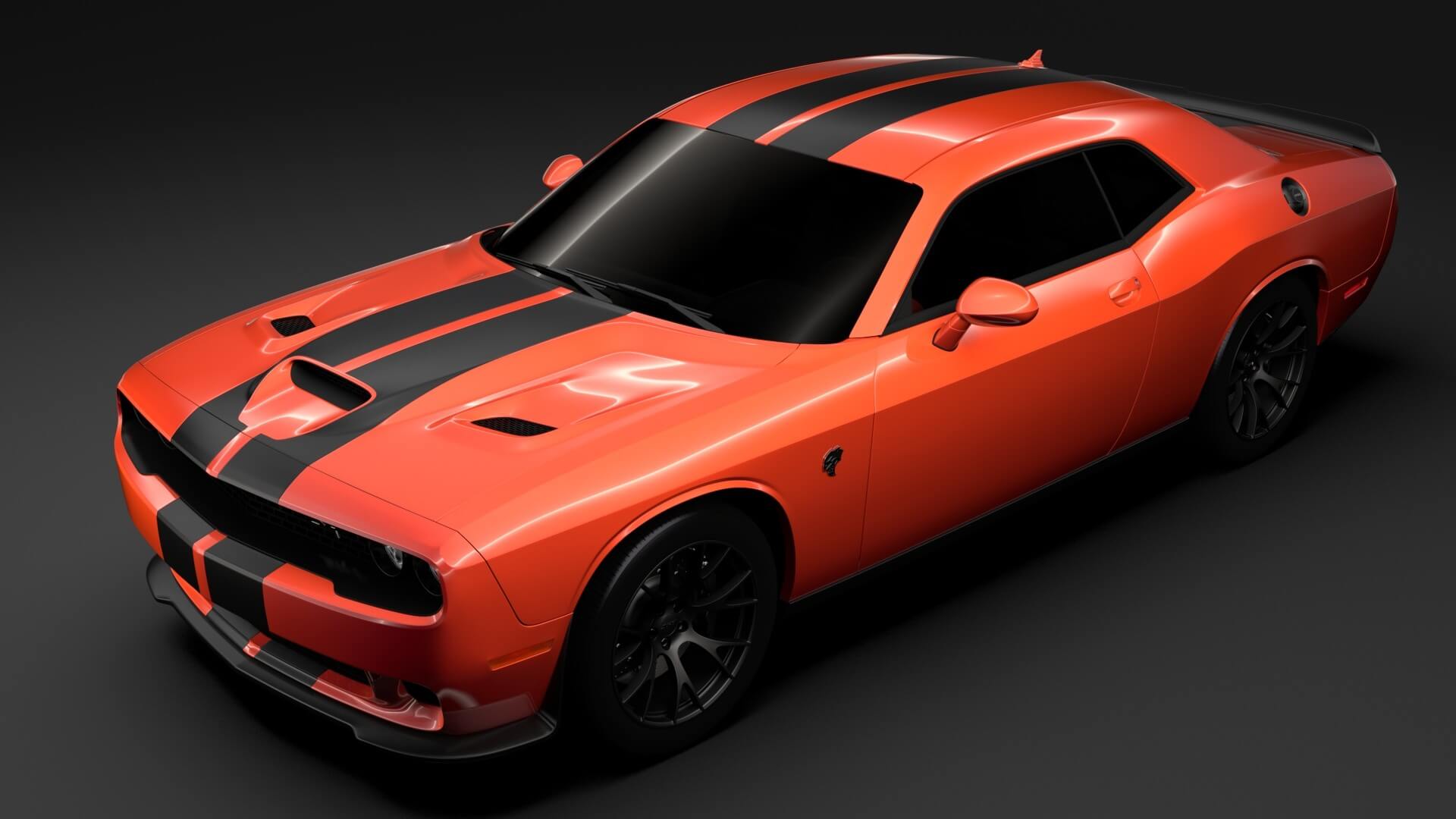 Dodge Challenger SRT Hellcat Go Mangoo 2017 - 3D Model by Creator 3D