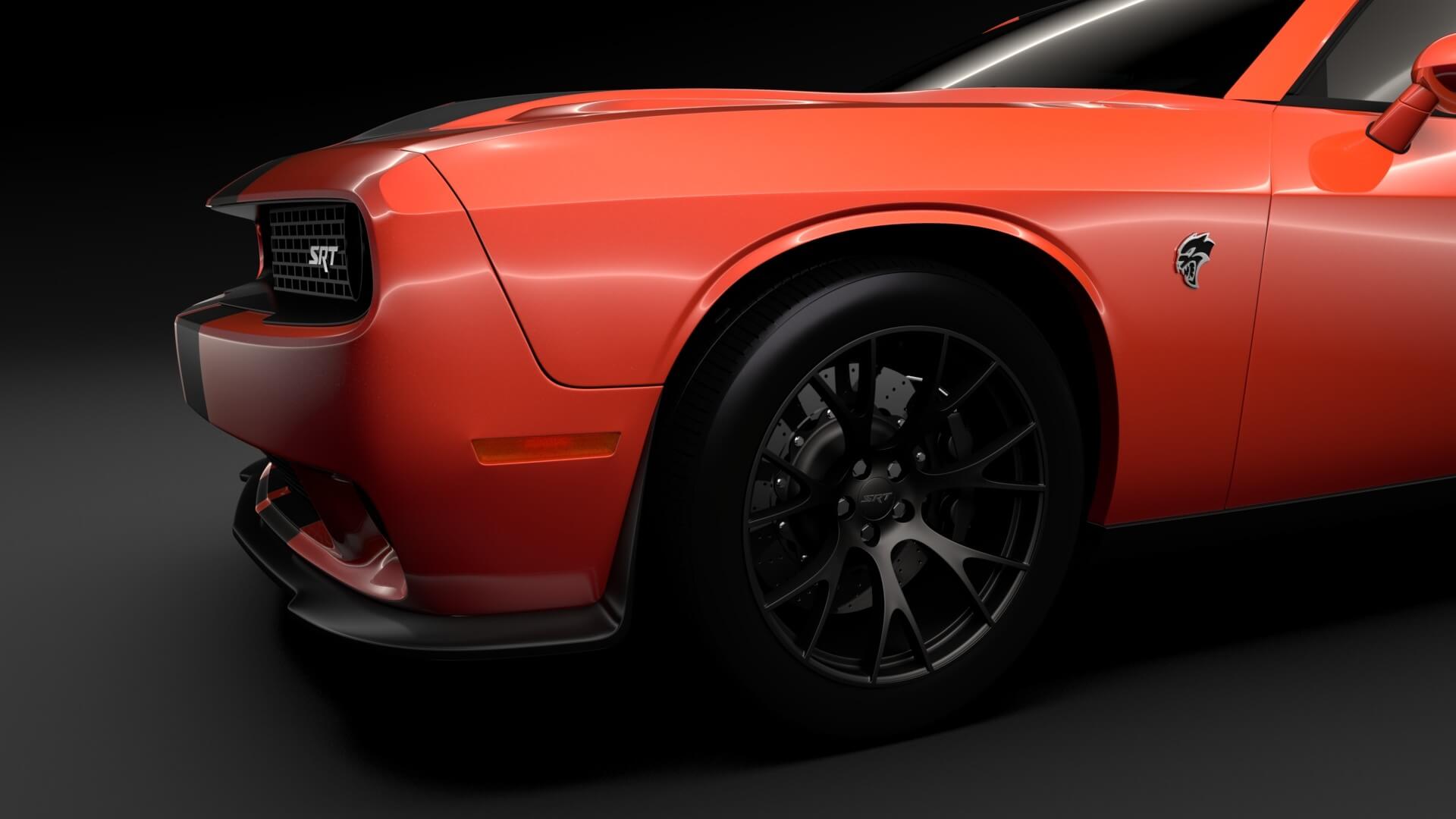 Dodge Challenger SRT Hellcat Go Mangoo 2017 - 3D Model by Creator 3D