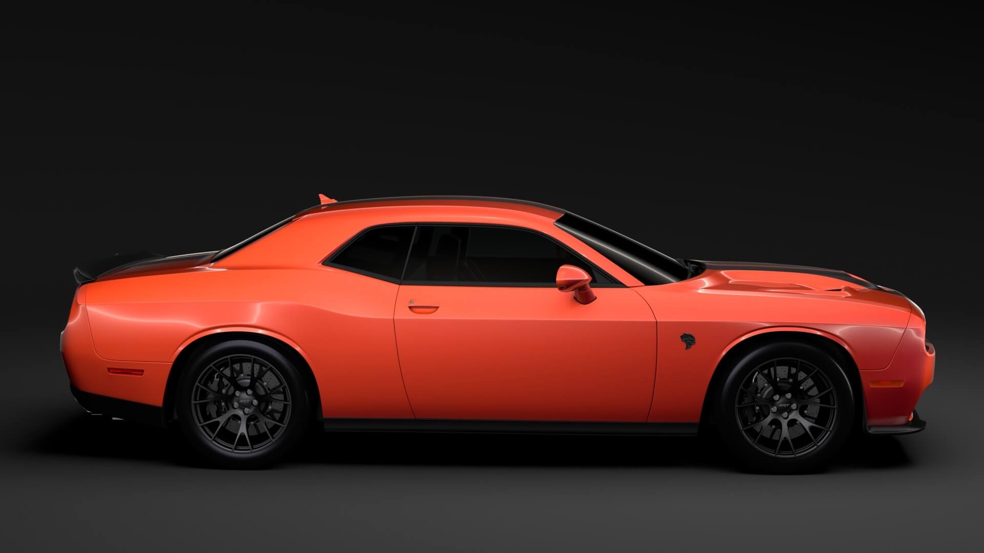 Dodge Challenger SRT Hellcat Go Mangoo 2017 - 3D Model by Creator 3D