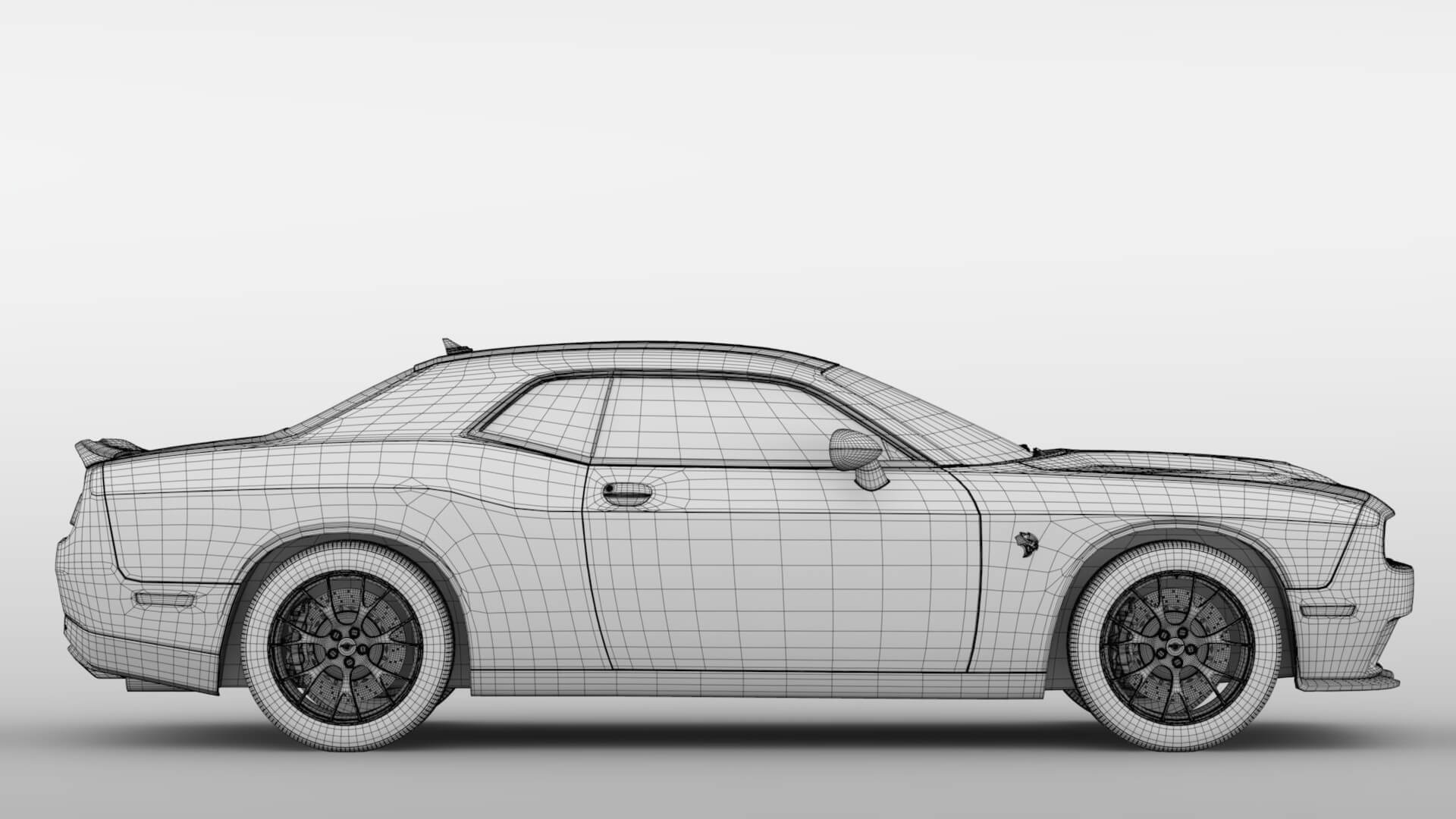 Dodge Challenger SRT Hellcat Go Mangoo 2017 - 3D Model by Creator 3D