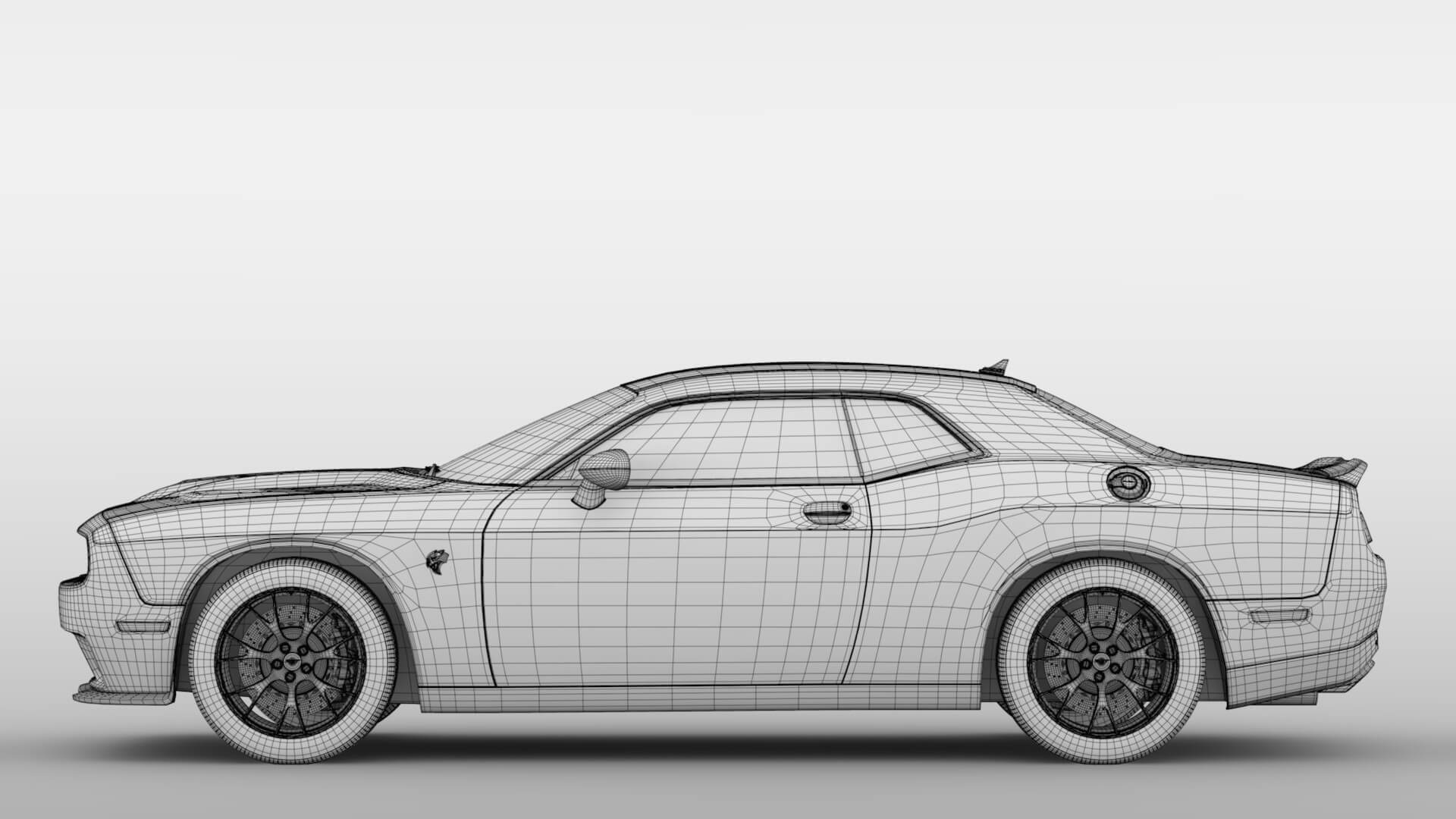 Dodge Challenger SRT Hellcat Go Mangoo 2017 - 3D Model by Creator 3D