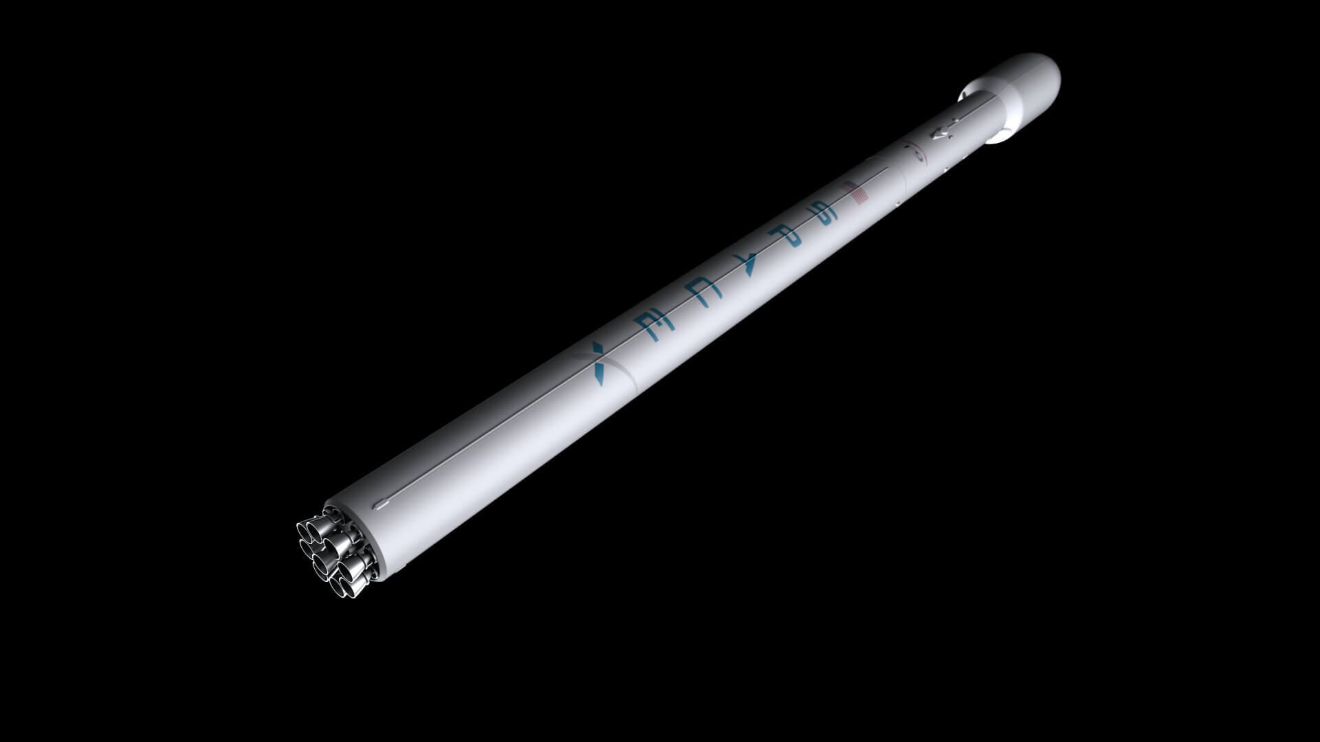 Falcon 9 V1.2 Rocket - Non Reusable 3D Model by Creator 3D