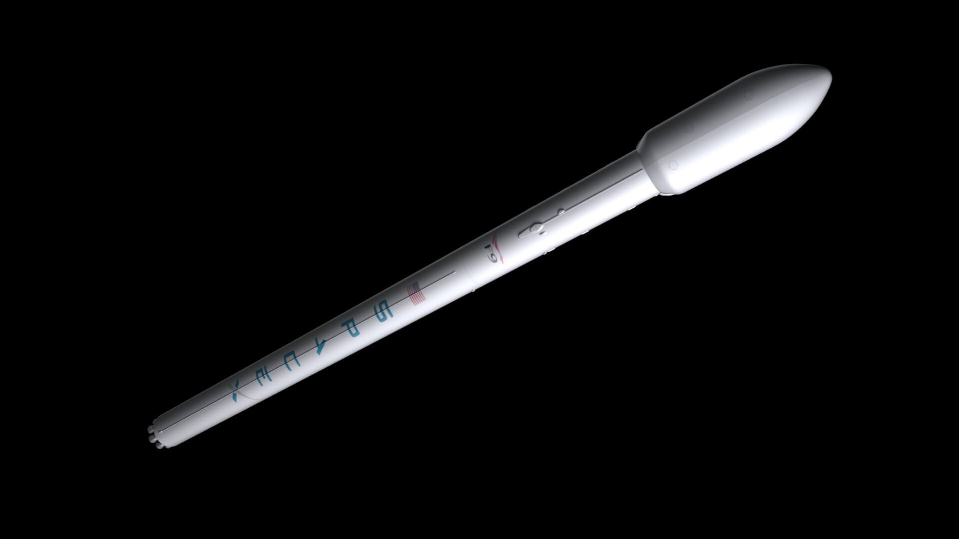 Falcon 9 V1.2 Rocket - Non Reusable 3D Model by Creator 3D