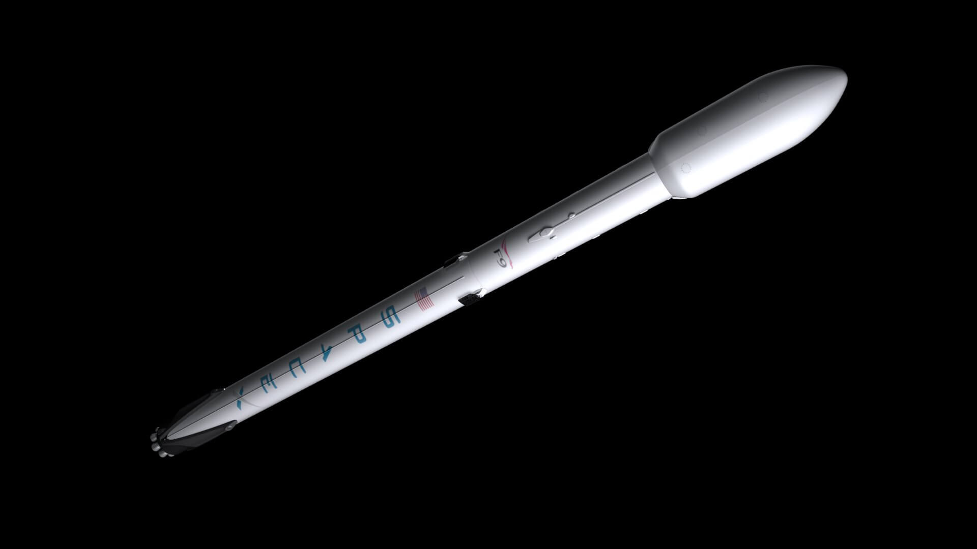 Falcon 9 V1.2 Rocket - 3D Model by Creator 3D