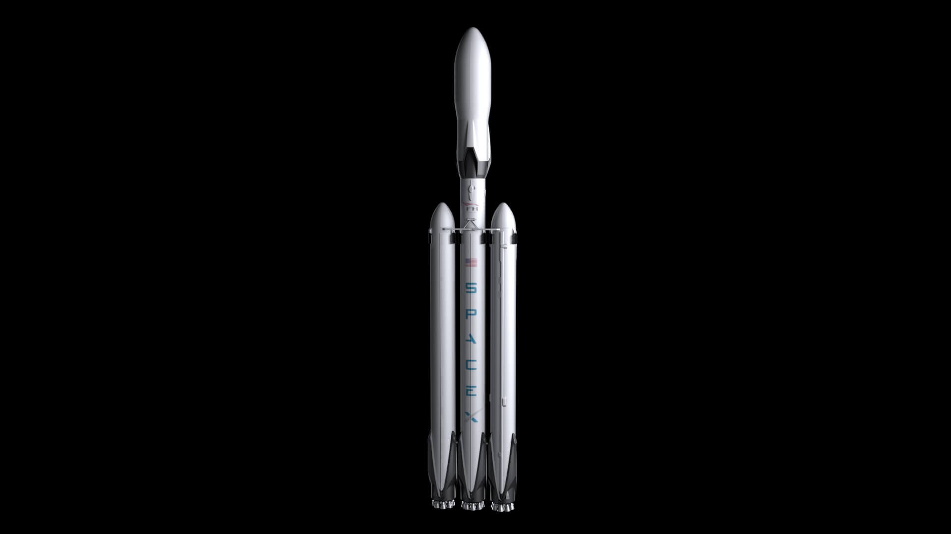 Falcon Heavy V1.2 Rocket - Fully Reusable 3D Model by Creator 3D