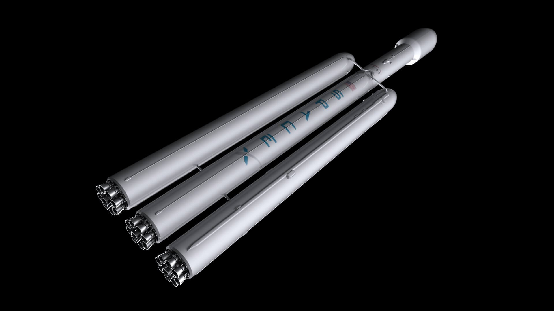 Falcon Heavy V1.2 Rocket - Non Reusable 3D Model by Creator 3D