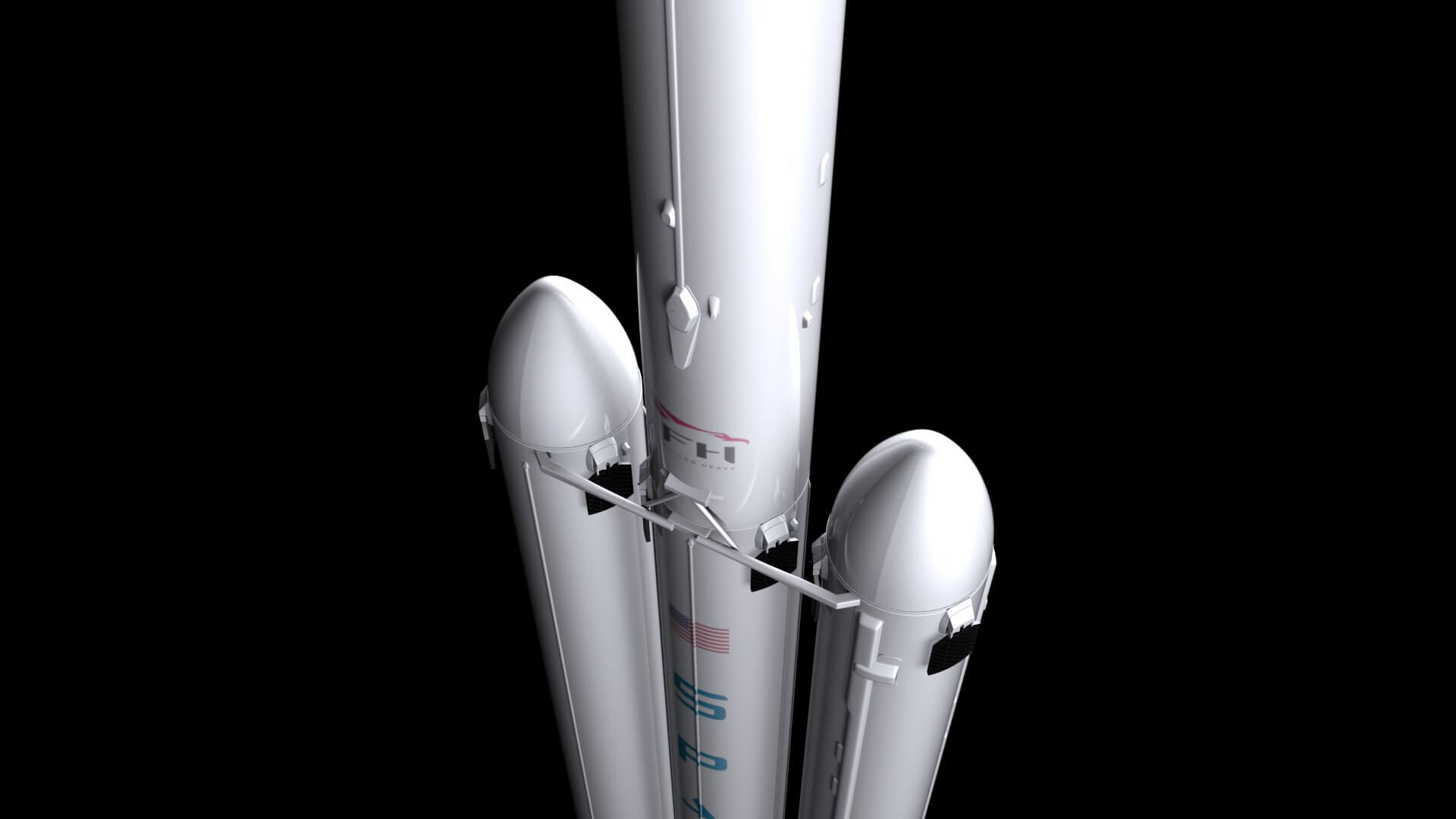 Falcon Heavy V1.2 Rocket - 3D Model by Creator 3D