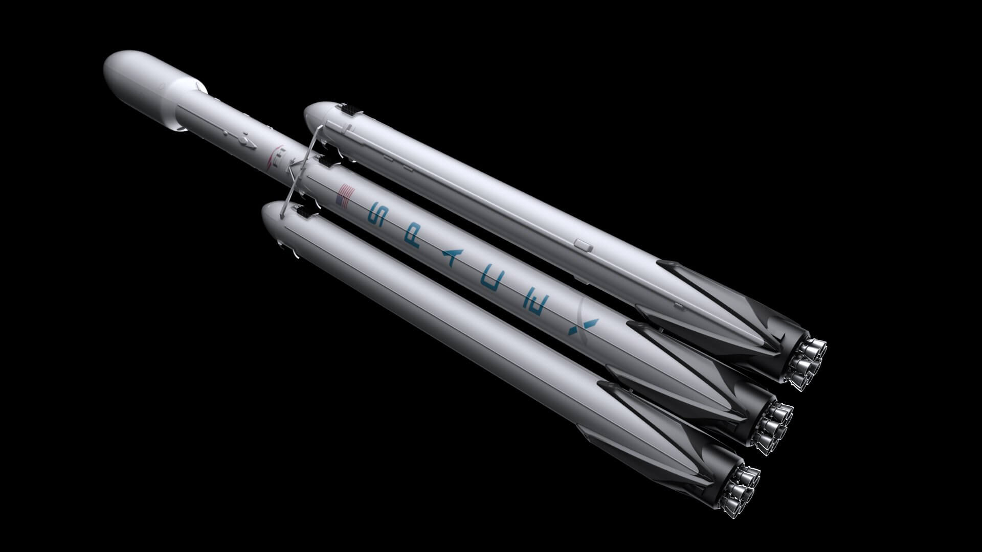 Falcon Heavy V1.2 Rocket - 3D Model by Creator 3D