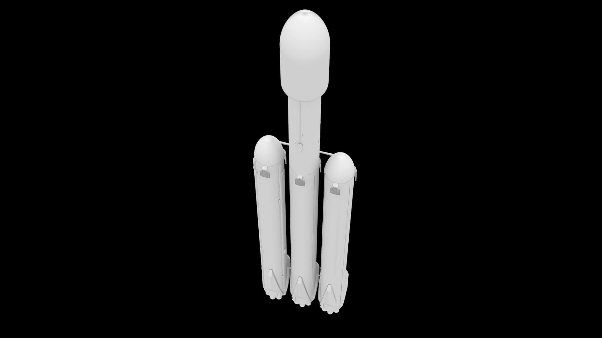 Falcon Heavy V1.2 Rocket - 3D Model by Creator 3D