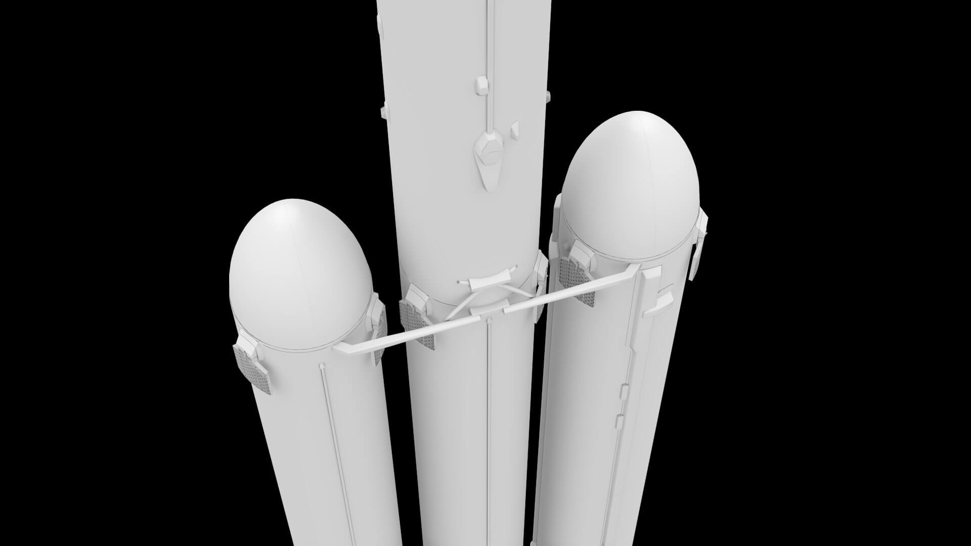 Falcon Heavy V1.2 Rocket - 3D Model by Creator 3D