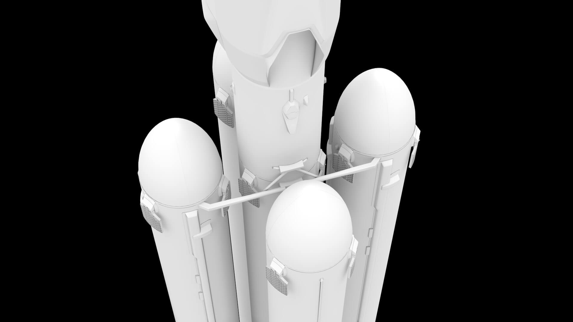 SpaceX Falcon Super Heavy V1.2 Fully Reusable - 3D Model by Creator 3D