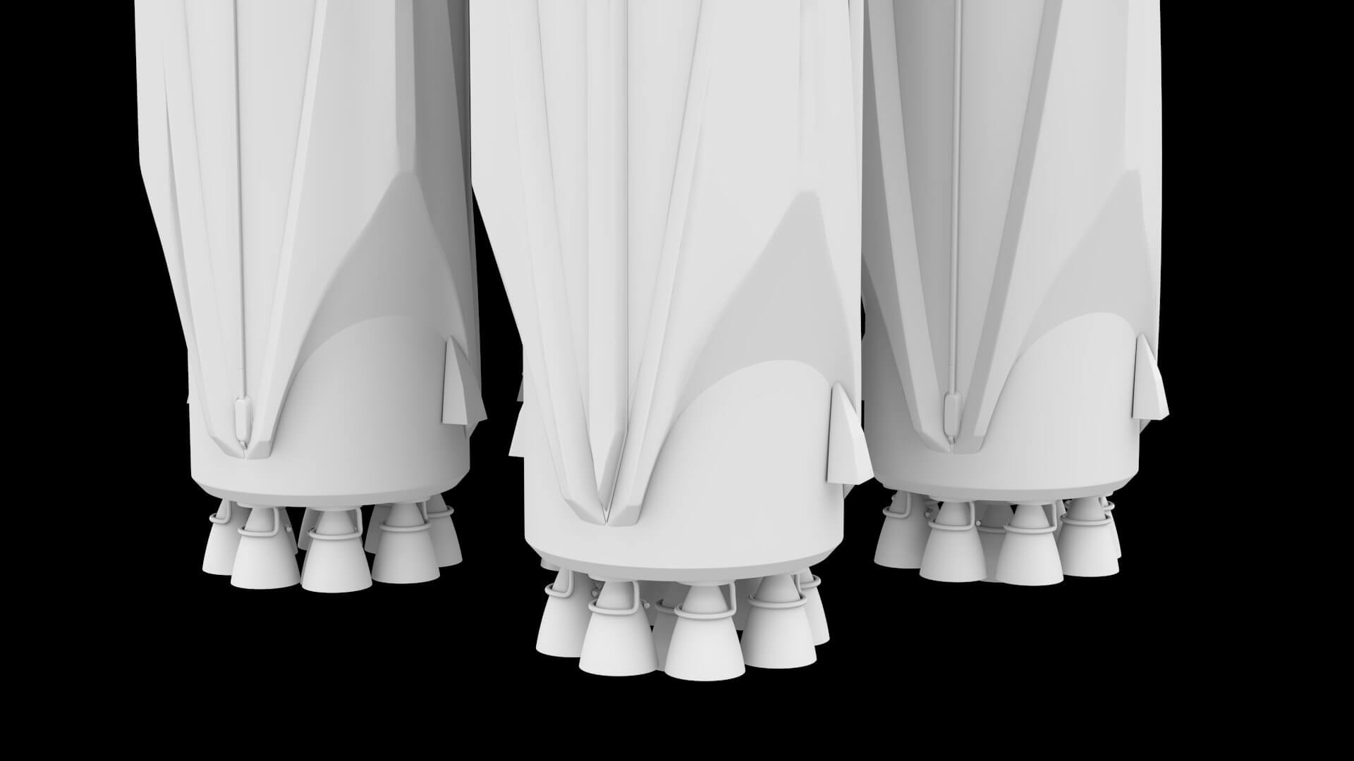 SpaceX Falcon Super Heavy V1.2 Fully Reusable - 3D Model by Creator 3D