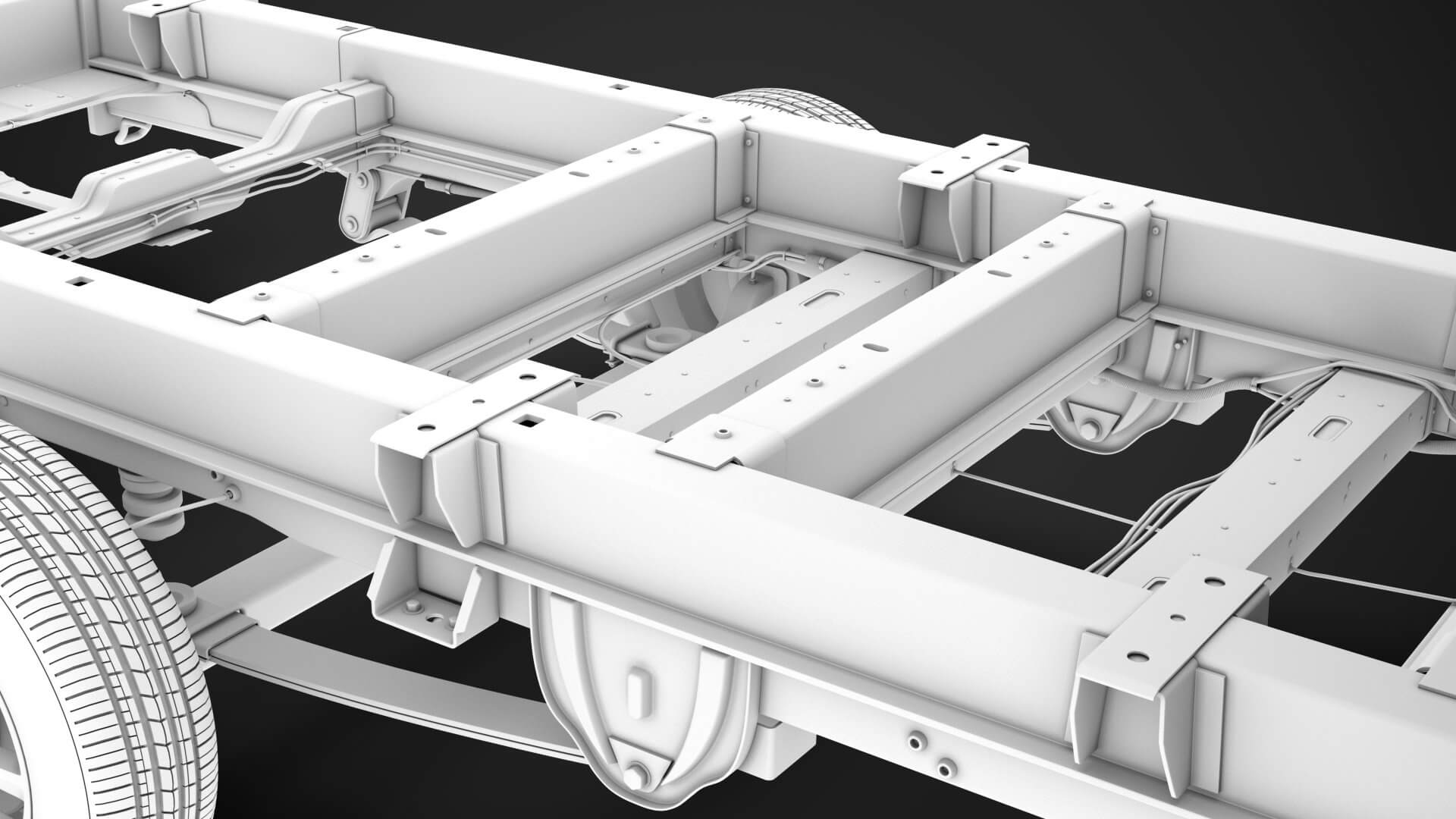 Fiat Ducato Chassis Truck Crew Cab 4035XL WB 2019 - 3D Model by Creator 3D