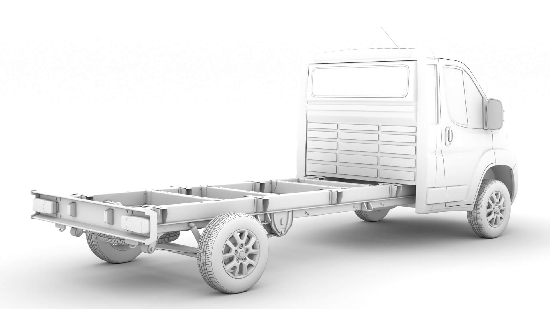 Fiat Ducato Chassis Truck Single Cab 4035WB 2020 - 3D Model by Creator 3D