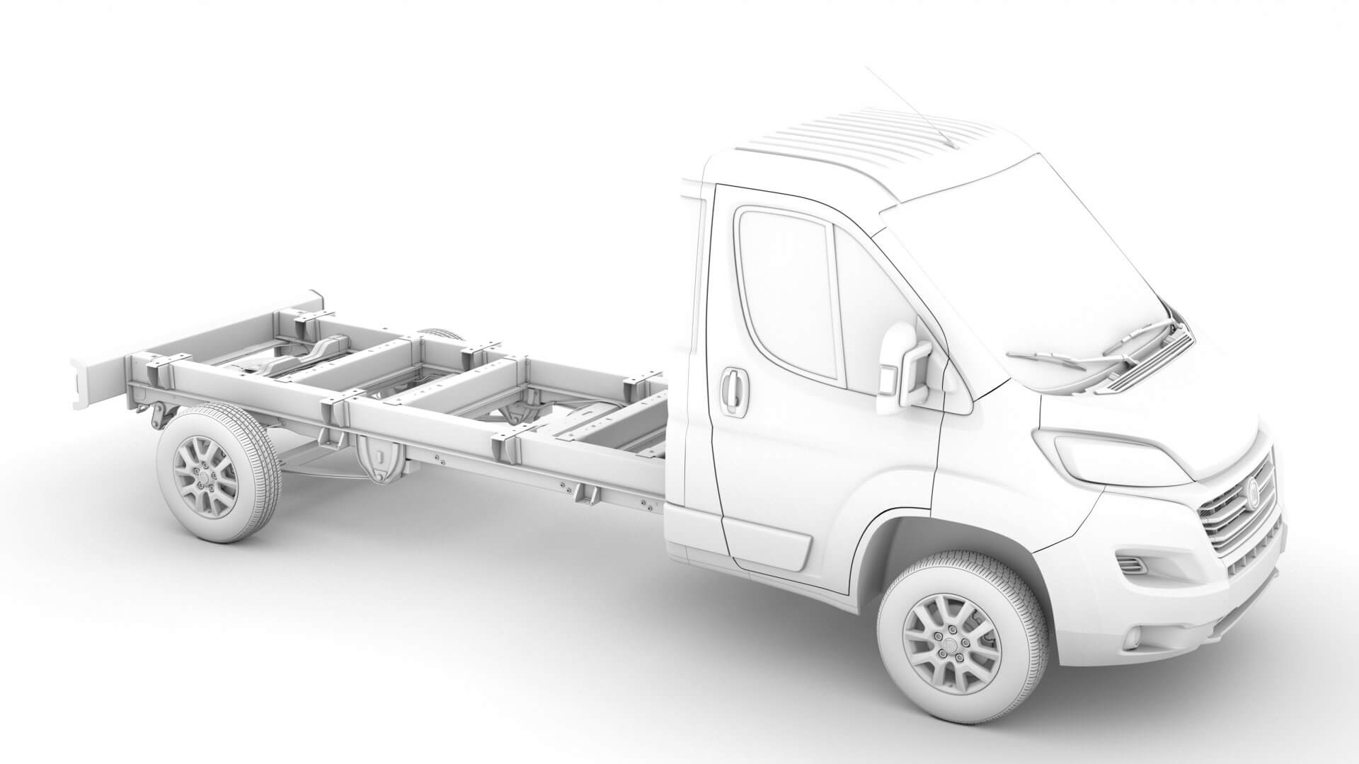 Fiat Ducato Chassis Truck Single Cab 4035WB 2020 - 3D Model by Creator 3D