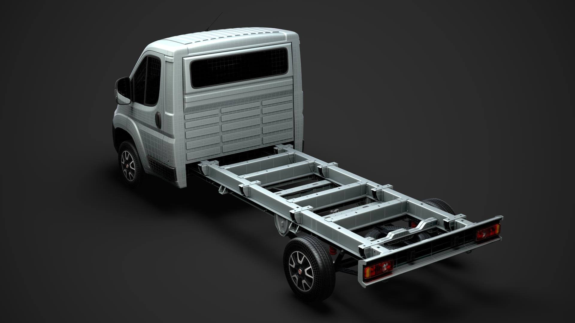 Fiat Ducato Chassis Truck Single Cab 4035WB 2020 - 3D Model by Creator 3D