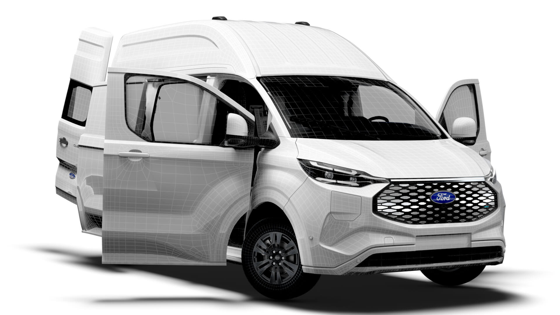 Ford E Transit Custom L1H2 HQ Interior 2024 - 3D Model by Creator 3D