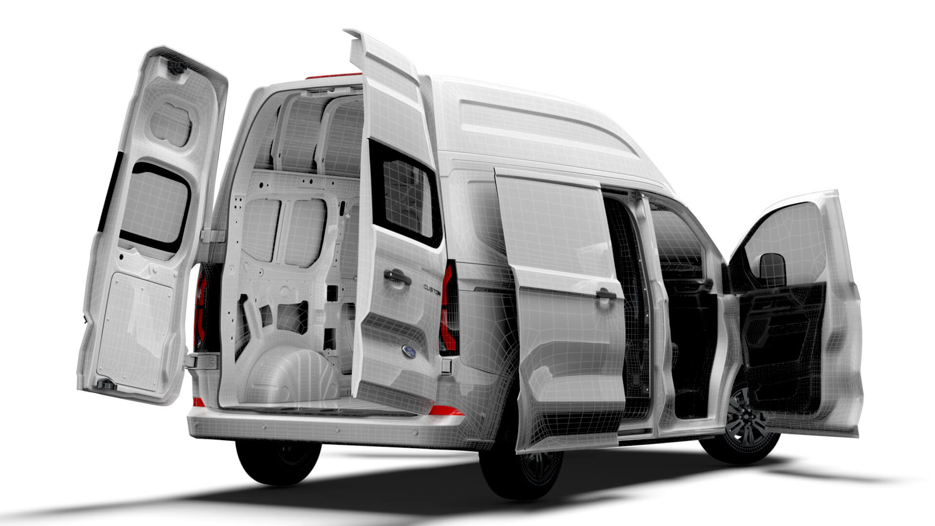 Ford E Transit Custom L1H2 HQ Interior 2024 - 3D Model by Creator 3D