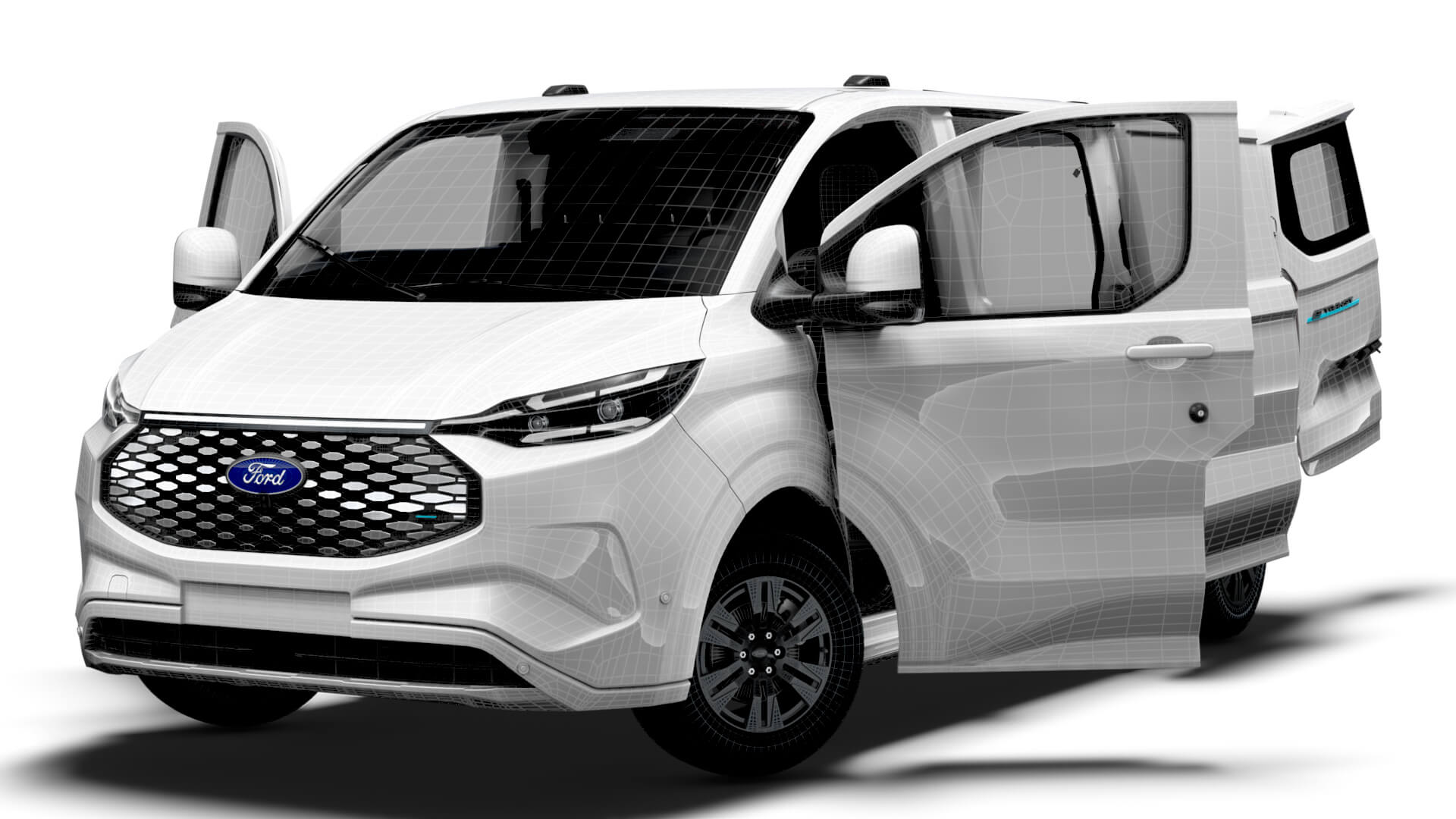 Ford E Transit Custom L2H1 2Sd HQ Interior 2024 - 3D Model by Creator 3D