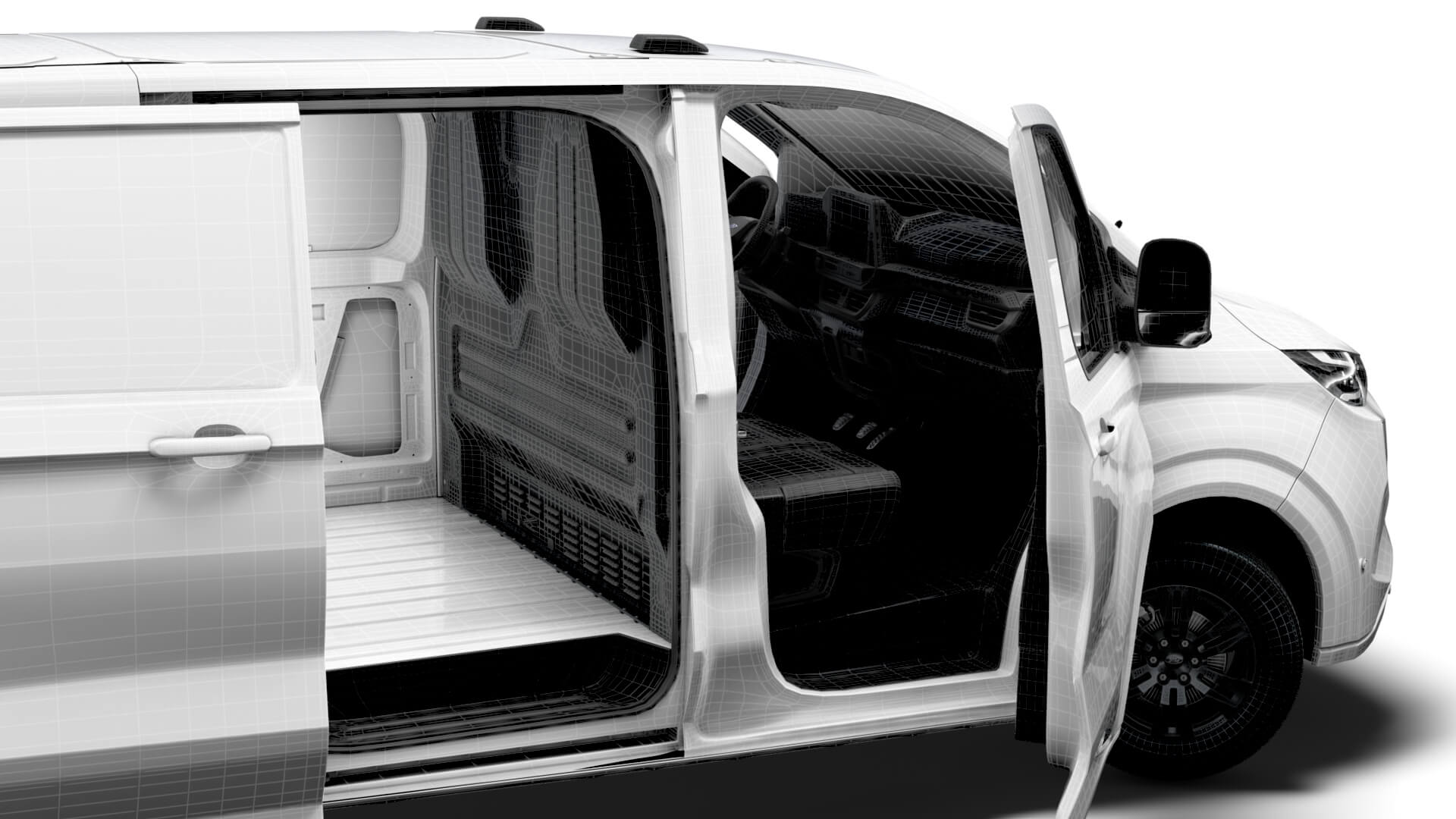 Ford E Transit Custom L2H1 Valve HQ Interior 2024 - 3D Model by Creator 3D