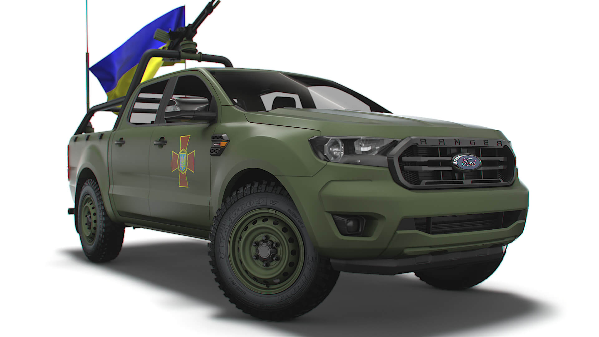 Ford Ranger DoubleCab MachineGun 2022 - 3D Model by Creator 3D
