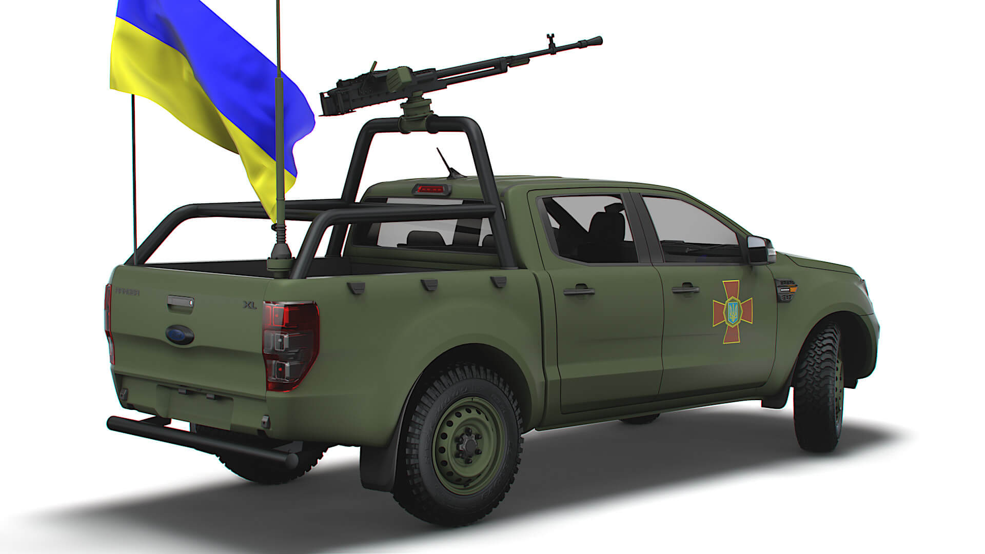 Ford Ranger DoubleCab MachineGun 2022 - 3D Model by Creator 3D