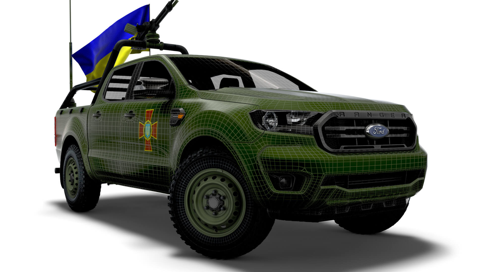 Ford Ranger DoubleCab MachineGun 2022 - 3D Model by Creator 3D