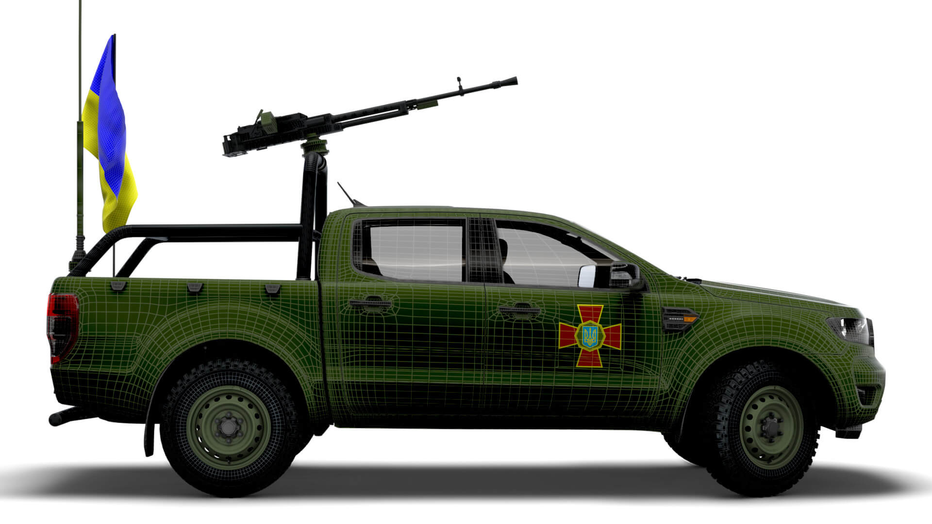 Ford Ranger DoubleCab MachineGun 2022 - 3D Model by Creator 3D