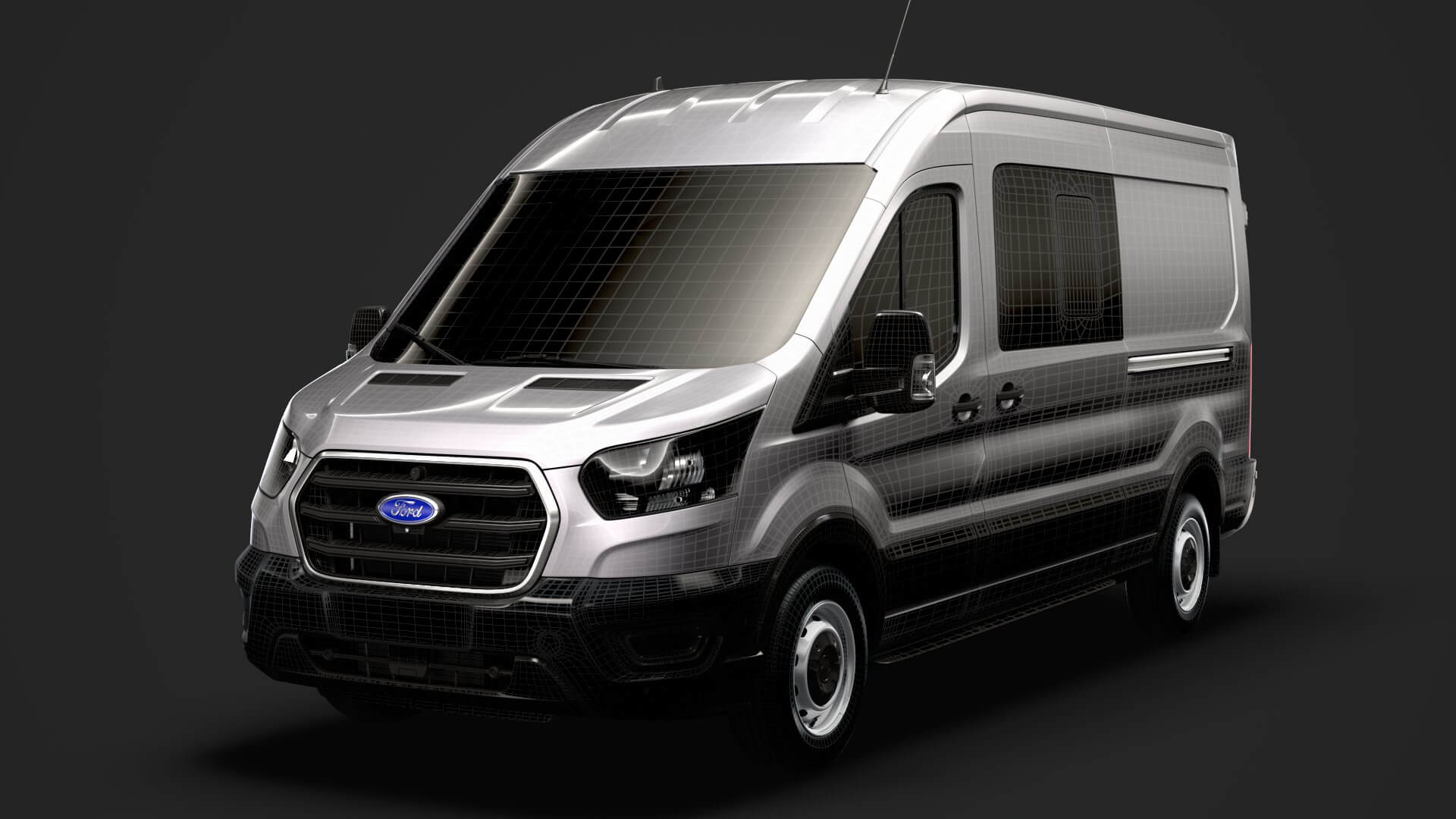 Ford Transit Van 350 L3H2 Leader DCIV 2020 - 3D Model by Creator 3D