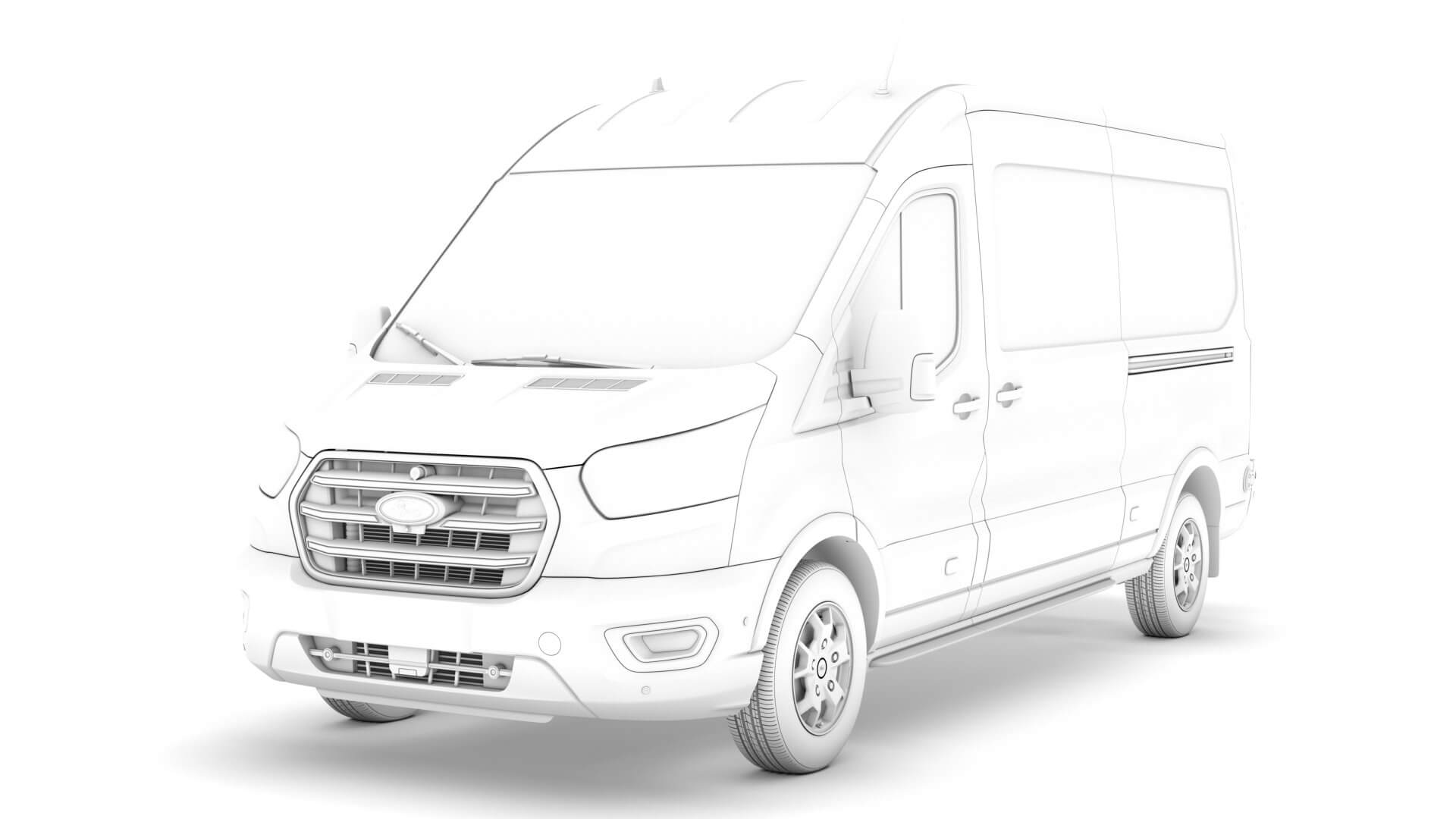 Ford Transit Van 350 L3H2 Limited 2020 - 3D Model by Creator 3D