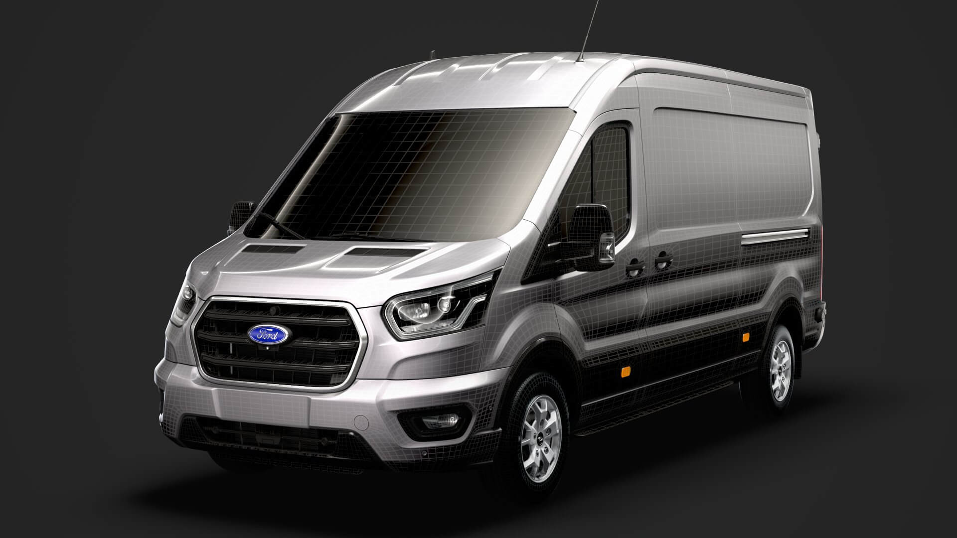 Ford Transit Van 350 L3H2 Limited 2020 - 3D Model by Creator 3D