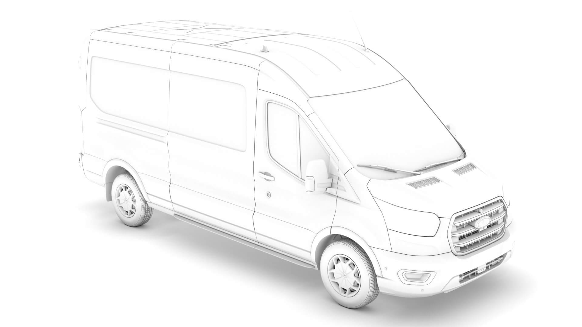 Ford Transit Van 350 L3H2 Trend 2020 - 3D Model by Creator 3D