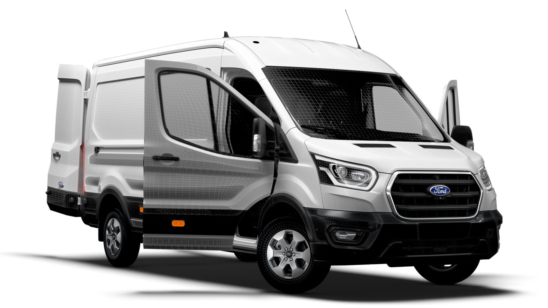 Ford Transit Van L3H2 UK-spec Hqinterior 2024 3D Model by Creator 3D