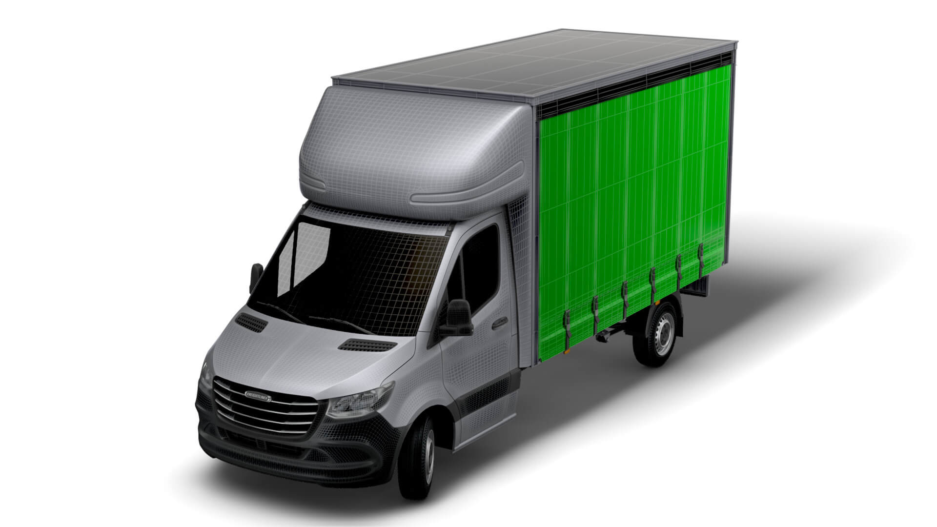Freightliner Sprinter Luton Curtainsider 2023 - 3D Model by Creator 3D