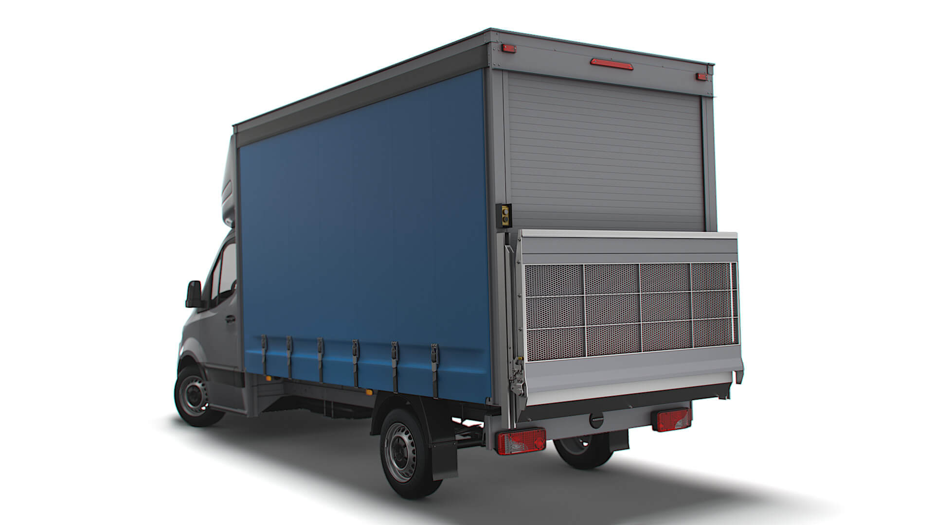 Freightliner Sprinter Luton Curtainsider Tail Lift 2023 - 3D Model by ...