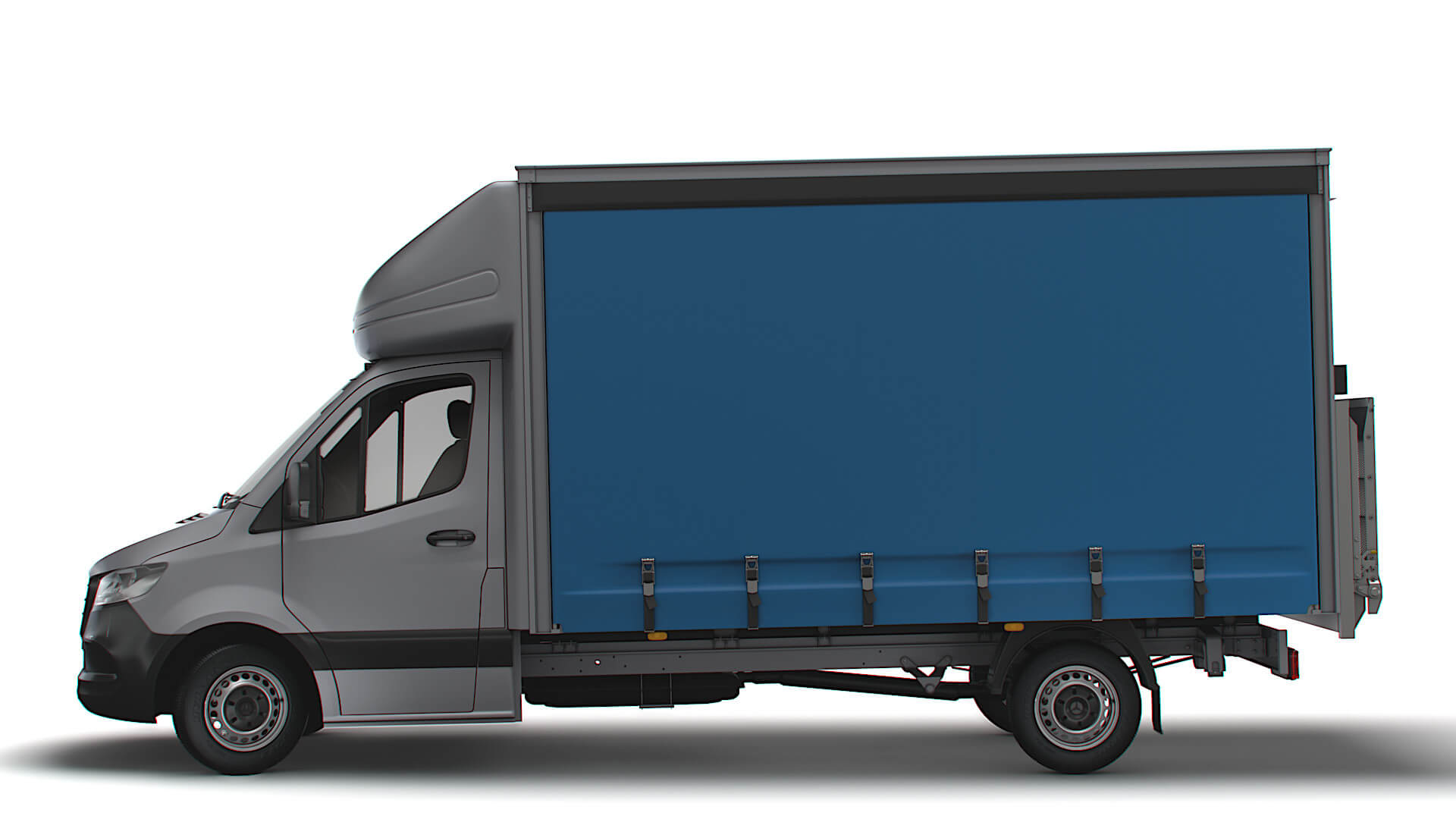 Freightliner Sprinter Luton Curtainsider Tail Lift 2023 - 3D Model by ...