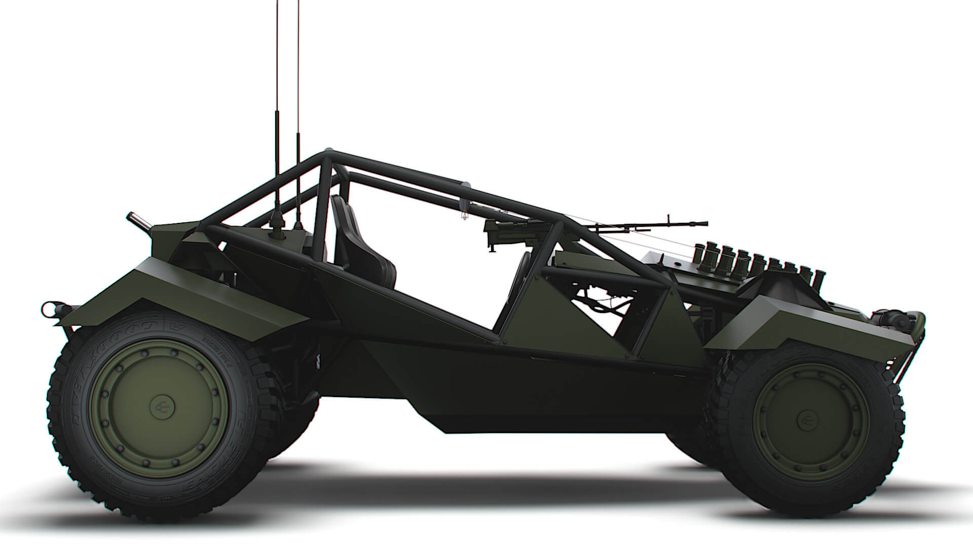 Generic Military Buggy Machine Gun 2023 - 3D Model by Creator 3D