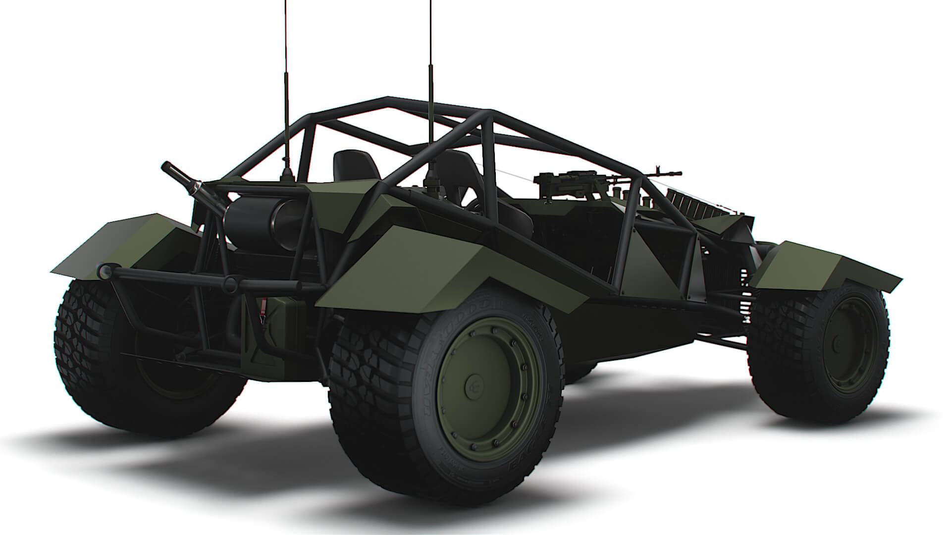 Generic Military Buggy Machine Gun 2023 - 3D Model by Creator 3D