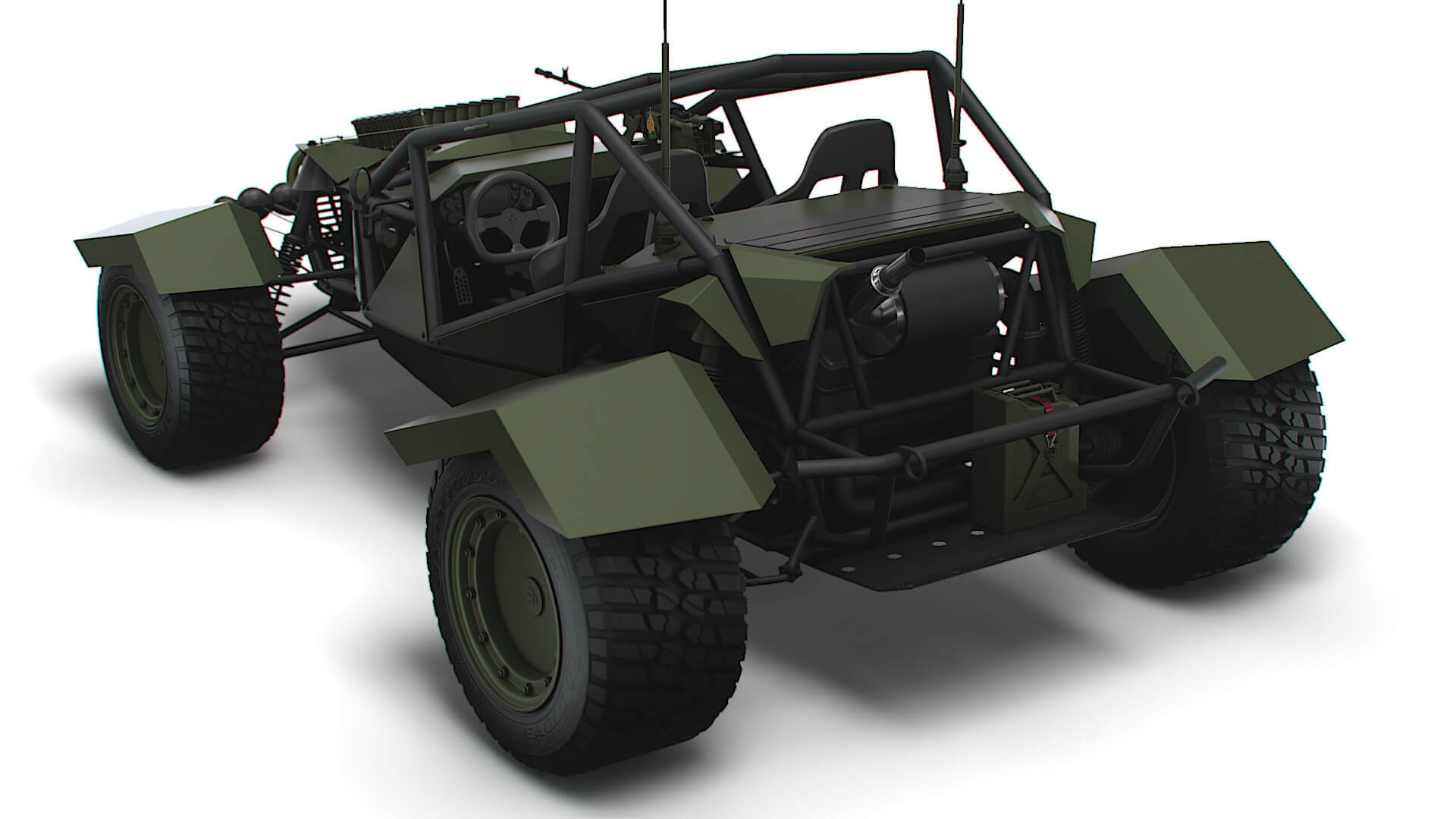 Generic Military Buggy Machine Gun 2023 - 3D Model by Creator 3D