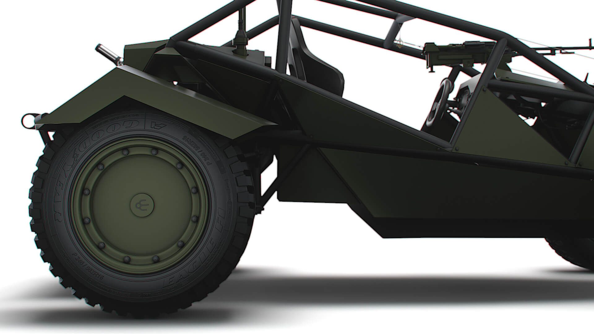 Generic Military Buggy Machine Gun 2023 - 3D Model by Creator 3D